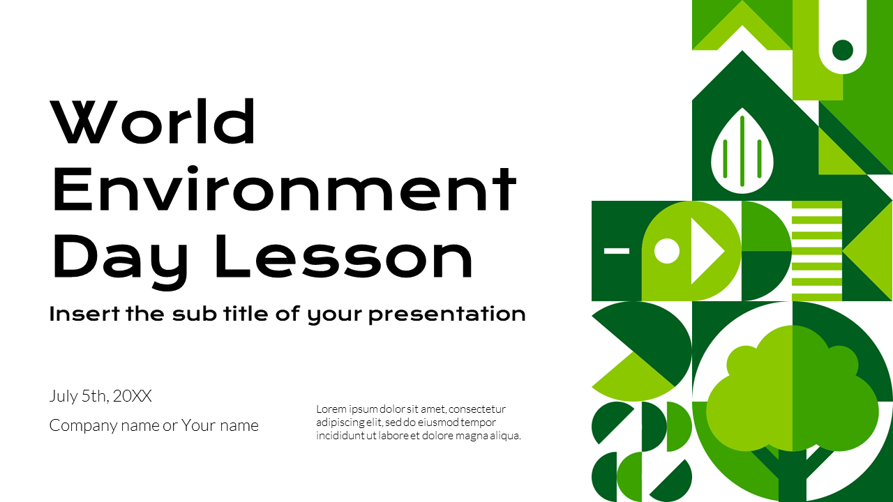 World Environment Day Lesson Free Google Slides PPT Templates