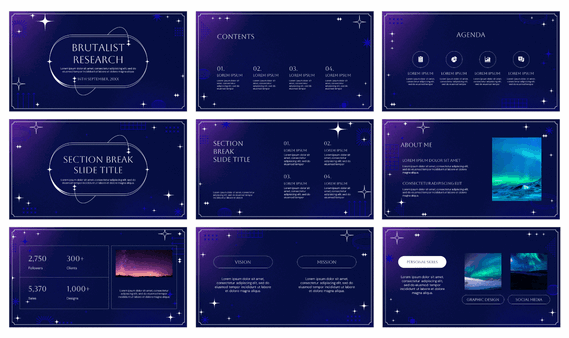Brutalist Research Google Slides Themes PowerPoint Templates