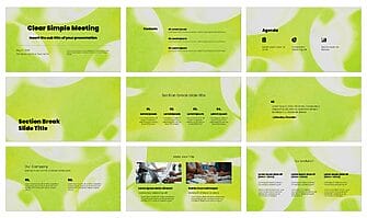 Clear Simple Meeting Google Slides Theme PowerPoint Templates