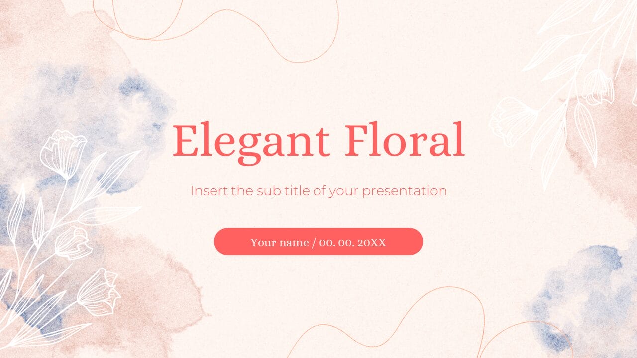 Elegant Floral Free Google Slides Themes PowerPoint Templates