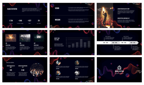 Music Wave Free Google Slides Theme and PowerPoint Templates