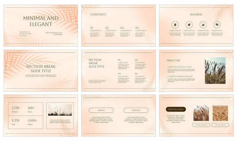 Minimal and Elegant Google Slides Themes PowerPoint Templates