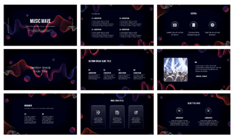 Music Wave Free Google Slides Theme and PowerPoint Templates