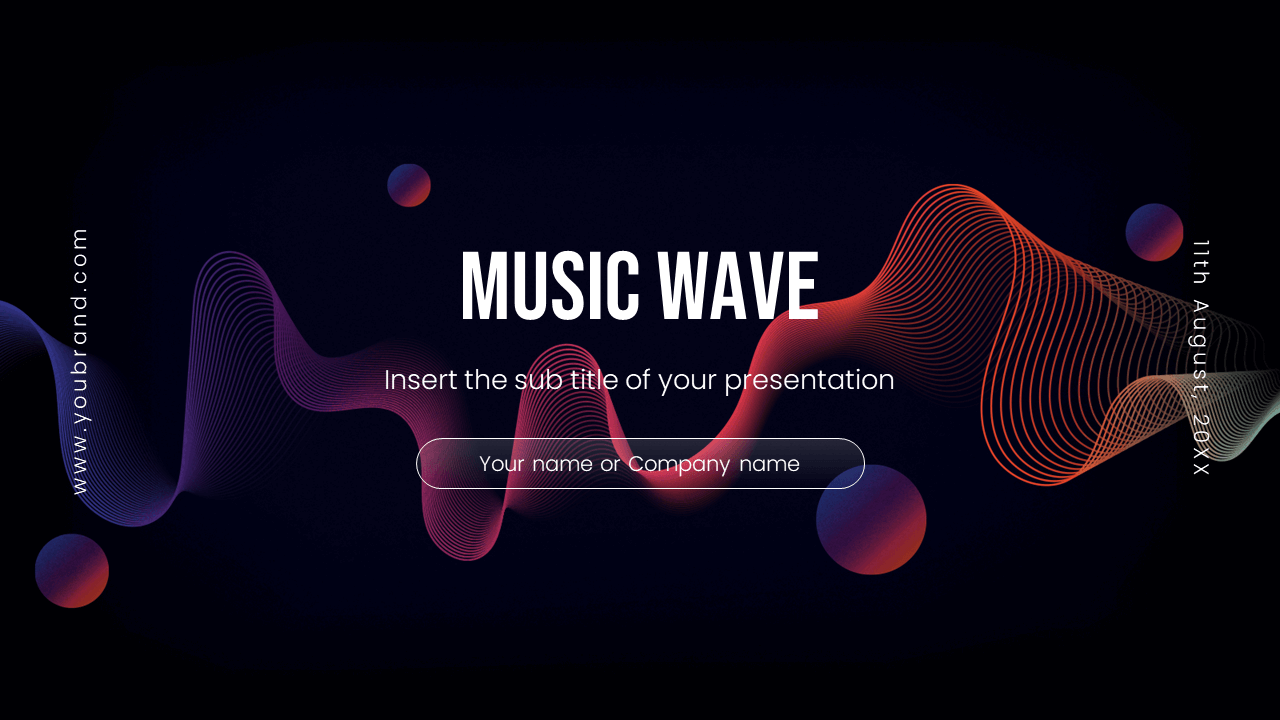 Music Wave Free Google Slides Theme and PowerPoint Templates