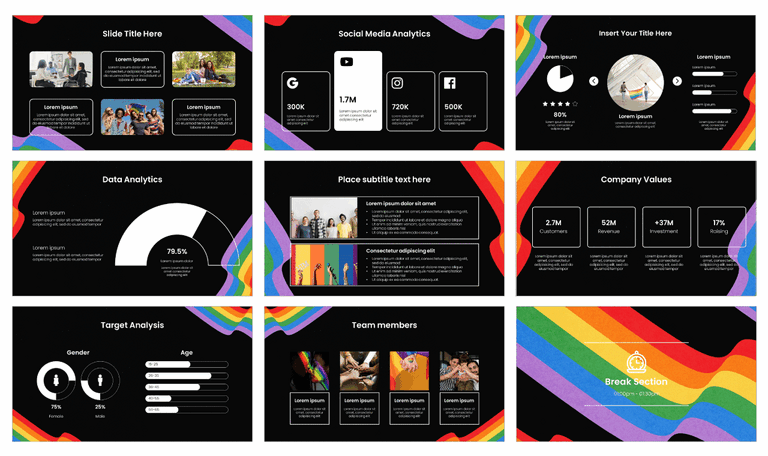 Pride Month Festival Google Slides Themes PowerPoint Templates