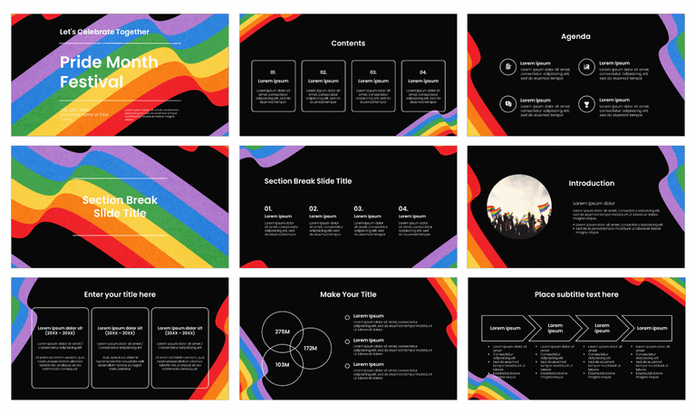 Pride Month Festival Google Slides Themes PowerPoint Templates