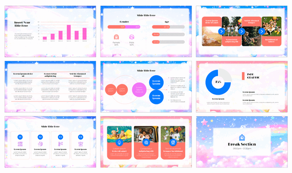 Over the Rainbow Google Slides Themes PowerPoint Templates
