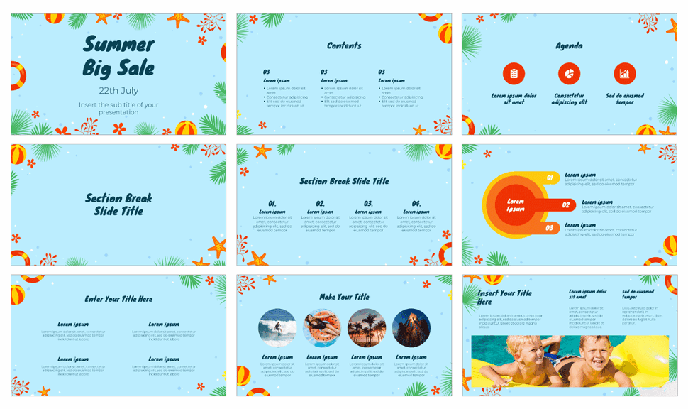 Summer Big Sale Free Google Slides Theme PowerPoint Template