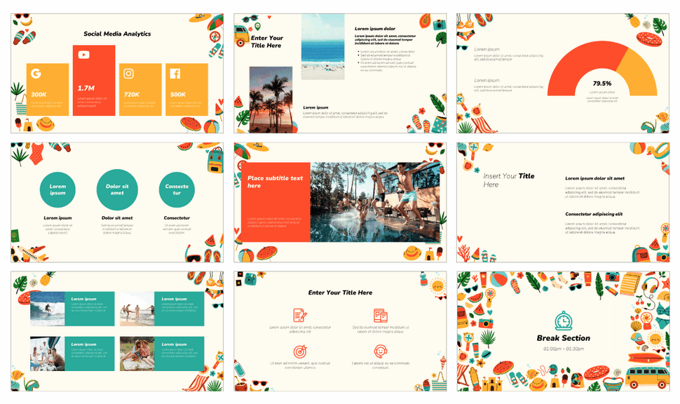Summer Vacation Planning Google Slides PowerPoint Templates