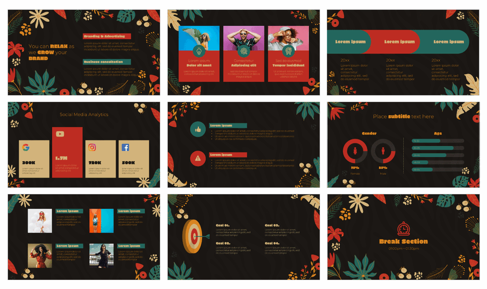 Tropical Adventure Tour Free Google Slides PowerPoint Templates
