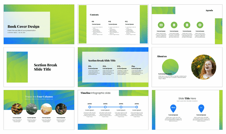 Book Cover Design Google Slides Themes PowerPoint Templates