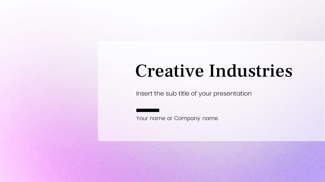 Creative Industries Google Slides Themes PowerPoint Templates