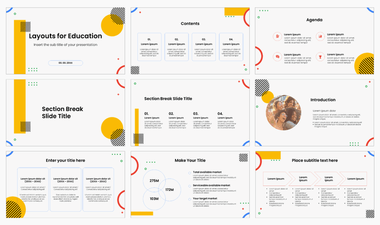 Layouts for Education Google Slides Theme PowerPoint Templates