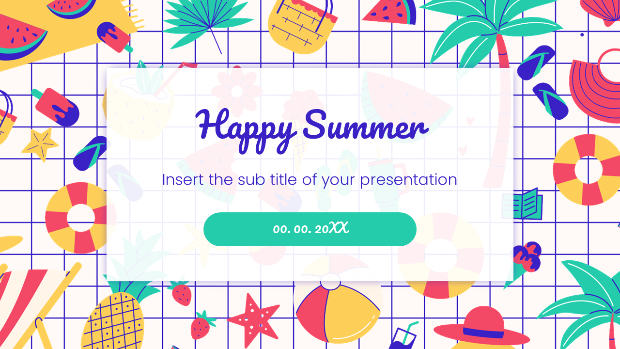 Happy Summer Free Google Slides Themes PowerPoint Templates