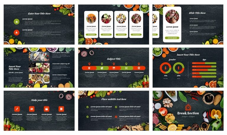 Healthy Eating Habits Google Slides Theme PowerPoint Templates