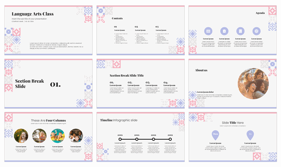 Language Arts Class Google Slides Themes PowerPoint Templates