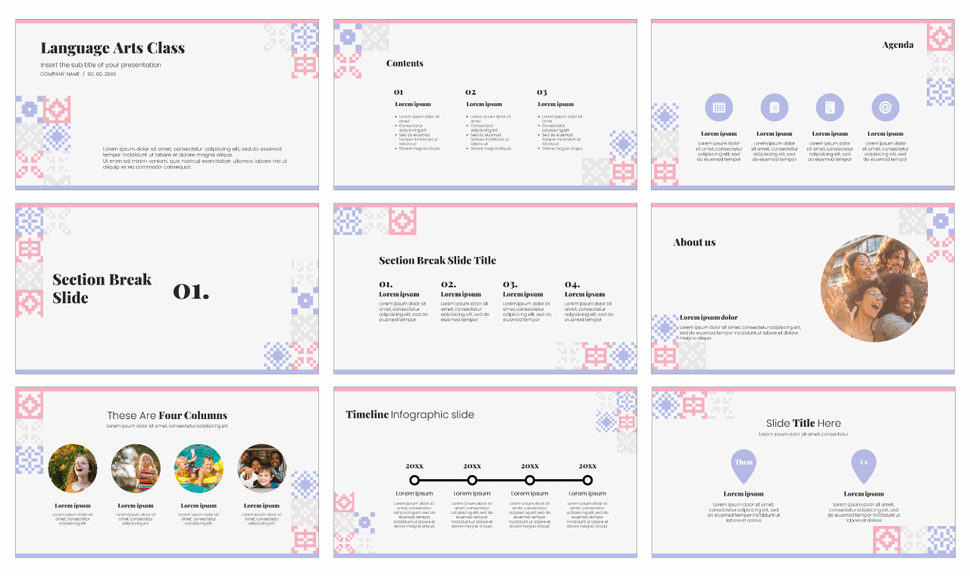 Language Arts Class Google Slides Themes PowerPoint Templates