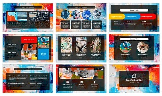 Rough Art Painting Google Slides Themes PowerPoint Templates