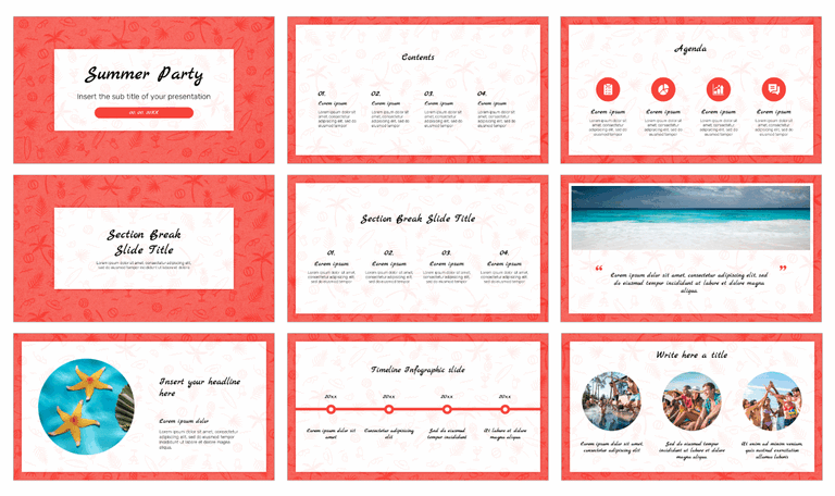 Summer Party Free Google Slides Themes PowerPoint Templates