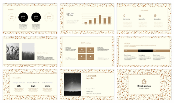 Terrazzo Pattern Free Google Slides Theme PowerPoint Templates