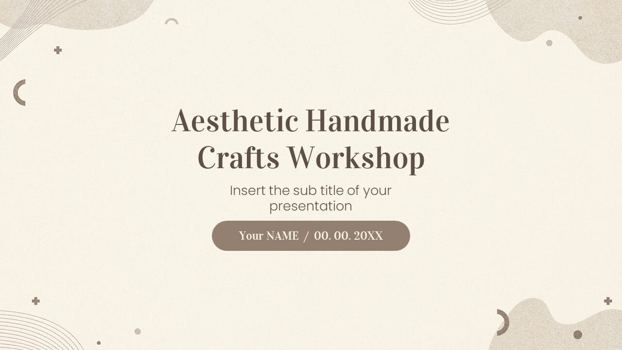 Aesthetic Handmade Crafts Workshop Google Slides PPT Template