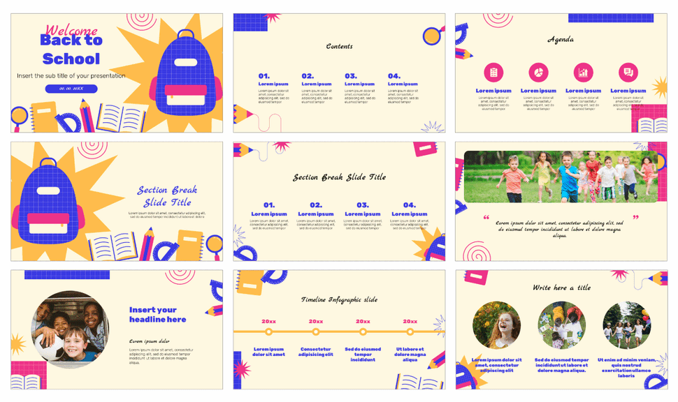 Welcome Back to School Google Slides PowerPoint Templates