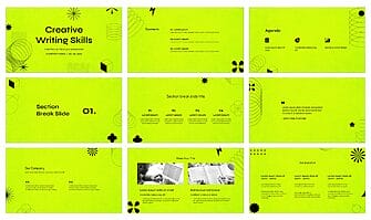 Creative Writing Skills Google Slides Theme PowerPoint Templates