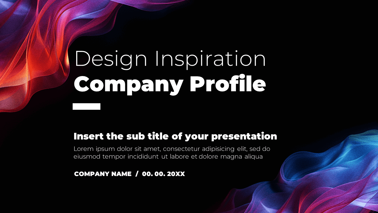 Design Inspiration Company Profile Google Slides PPT Templates