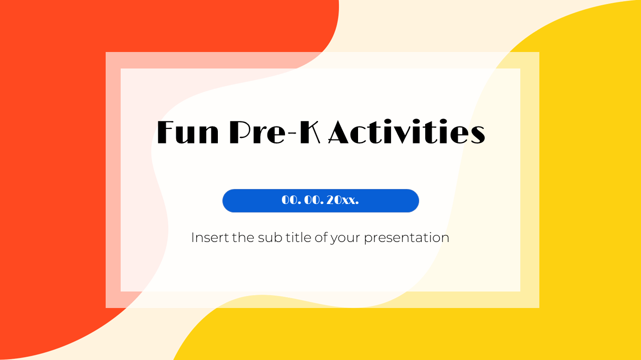 Fun Pre-K Activities Google Slides Themes PowerPoint Templates