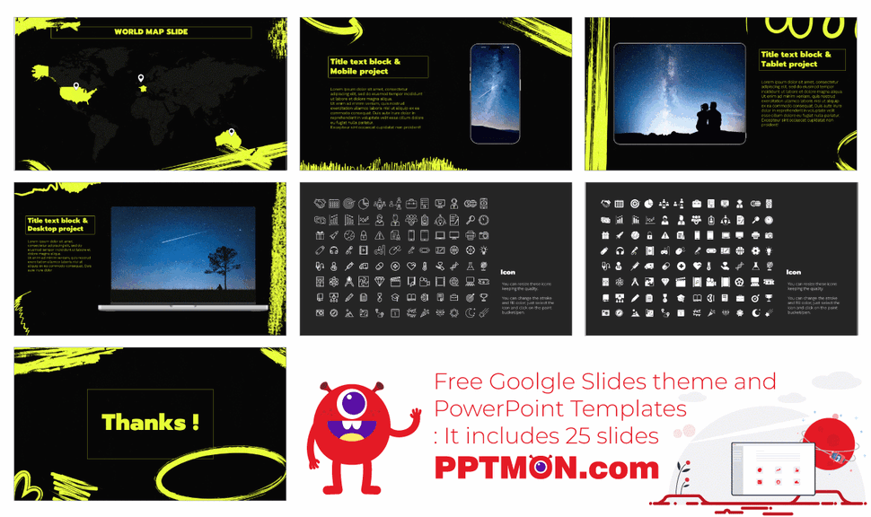 Markers and Scribble Google Slides Theme PowerPoint Templates