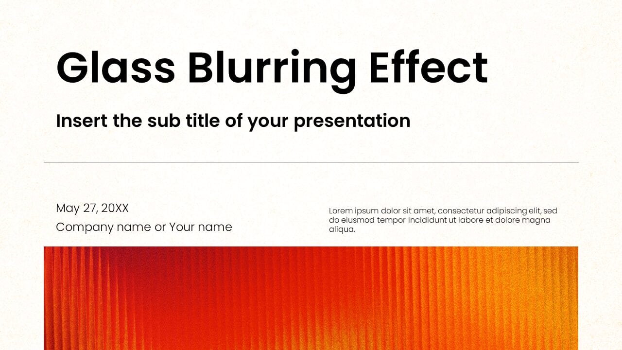 Glass Blurring Effect Google Slide Themes PowerPoint Templates