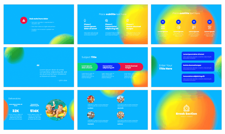 Summer Gradient Google Slides Themes PowerPoint Templates