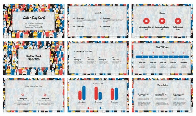 Labor Day Card Free Google Slides Themes PowerPoint Templates