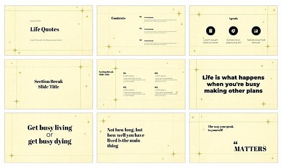 Life Quotes Free Google Slide Themes and PowerPoint Templates
