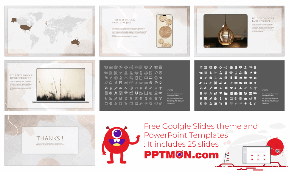 Organic Shape Design Google Slide Themes PowerPoint Template