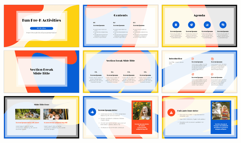 Fun Pre-K Activities Google Slides Themes PowerPoint Templates