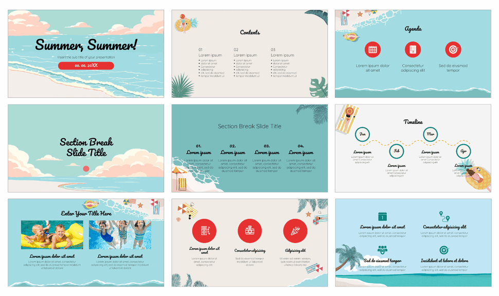 Summer Summer Google Slides Themes PowerPoint Templates
