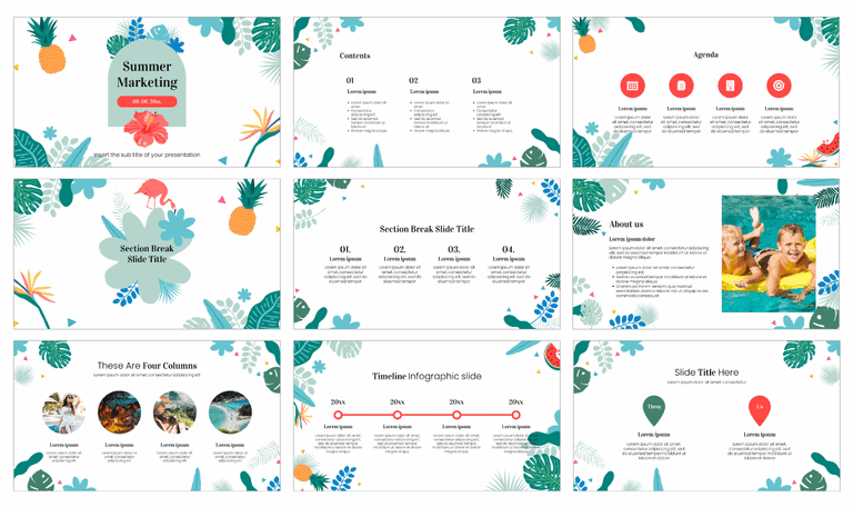 Summer Marketing Google Slides Themes PowerPoint Templates