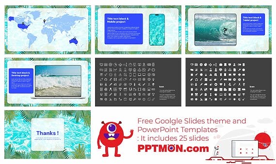Summer Swimming Pool Google Slides PowerPoint Templates