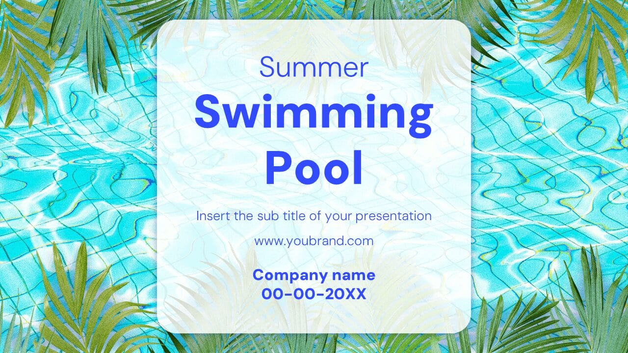 Summer Swimming Pool Google Slides PowerPoint Templates