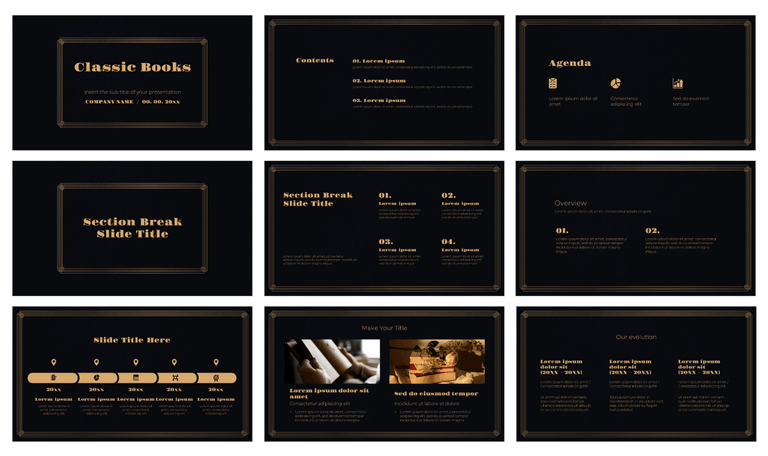 Classic Books Free Google Slides Themes PowerPoint Templates