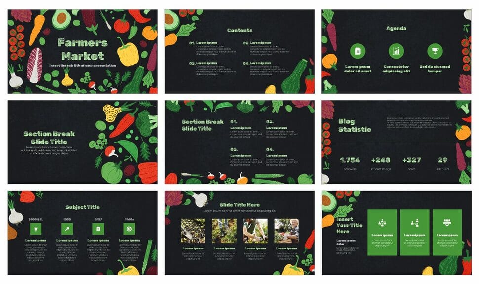 Farmers Market Presentation Templates - Google Slides and PPT