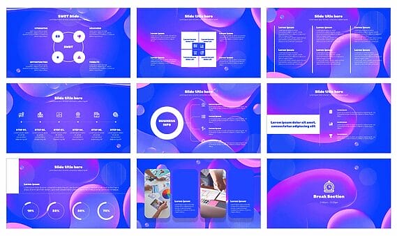 Fluid Gradient Presentation Templates - Google Slides and PPT