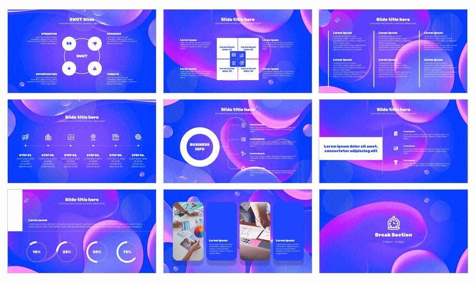 Fluid Gradient Presentation Templates - Google Slides and PPT