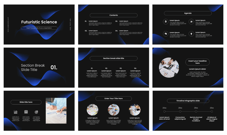 Futuristic Science Google Slides Themes PowerPoint Templates