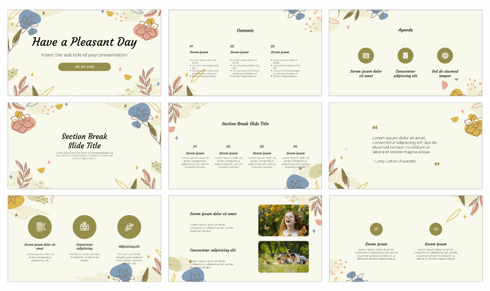 Have a Pleasant Day Google Slides Themes PowerPoint Templates