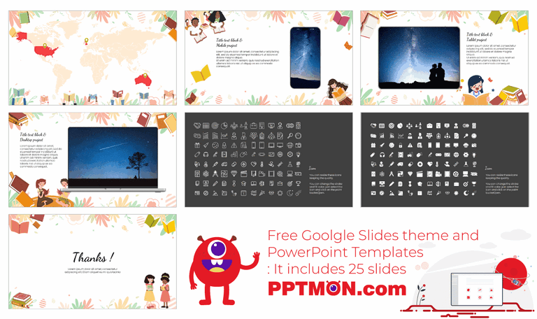 Happy Literacy Day Google Slides Themes PowerPoint Templates