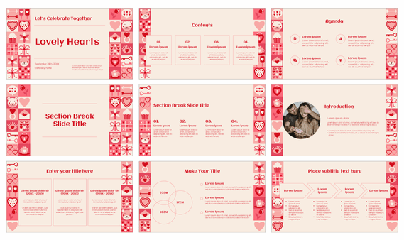 Lovely Hearts Free Google Slides Thmes PowerPoint Templates