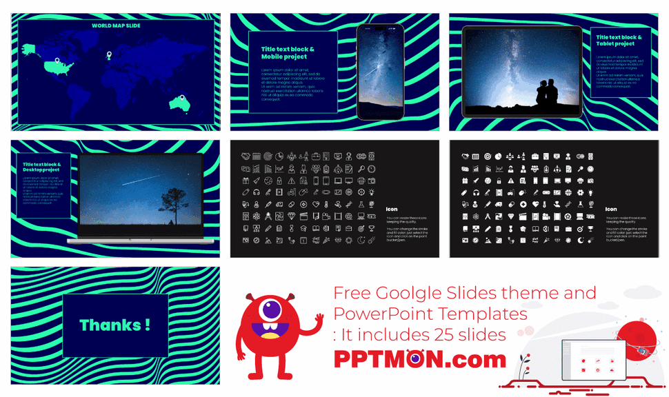 Abstract Stripes Pattern Google Slide Theme PowerPoint Template