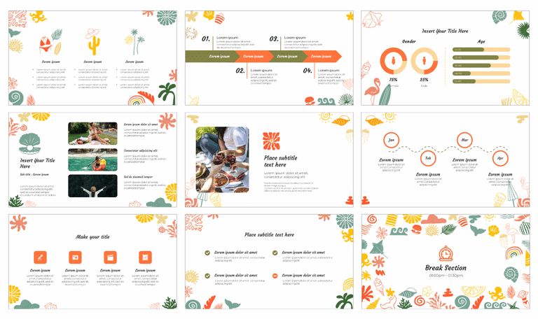Summer Cottagecore Google Slides Thmes PowerPoint Templates